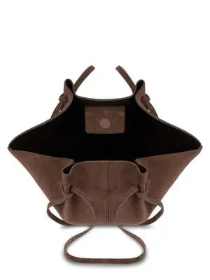Yuzefi Small Mochi Suede Bag - Brown