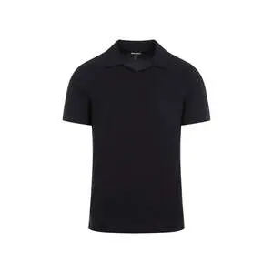 Giorgio Armani Viscose Polo - Blue