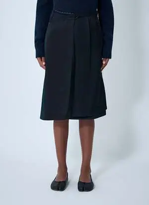 MAISON MARGIELA Contrast Panel Midi Skirt - Blue