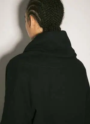 Saint Laurent High V-neck Cotton Fleece Sweatshirt