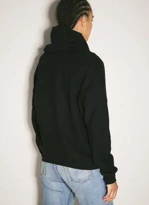 Saint Laurent High V-neck Cotton Fleece Sweatshirt