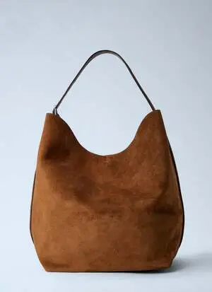TOTEME Suede Belted Tote Bag - Brown