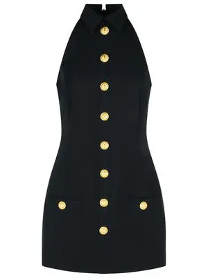 Balmain Virgin Wool Sleeveless Dress