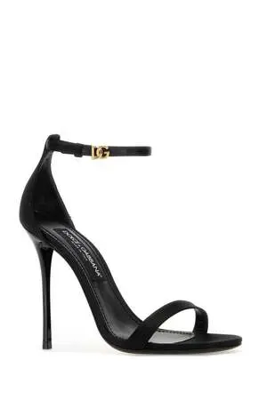 Dolce & Gabbana Satin Stiletto Sandals With Ankle Strap