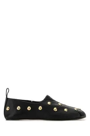 Chloé Leather Rita Loafers With Studs - Black