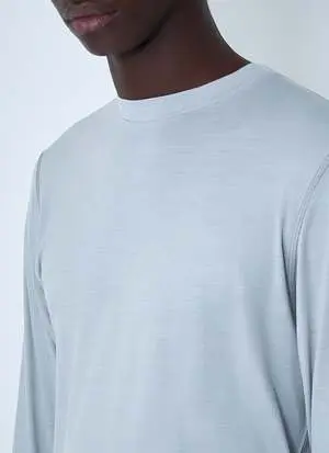 RIER Long Sleeve Crewneck Top - Gray