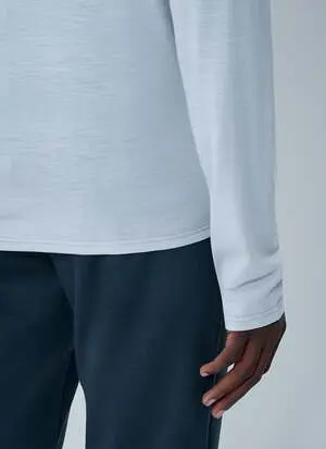 RIER Long Sleeve Crewneck Top - Gray