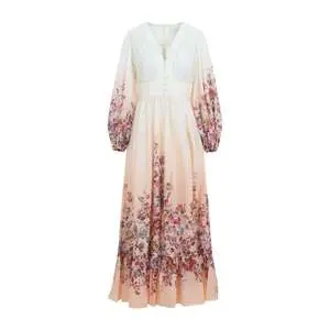 Zimmermann Awaken Plunge Maxi Dress With Floral Print - Multicolor