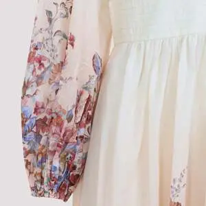 Zimmermann Awaken Plunge Maxi Dress With Floral Print - Multicolor