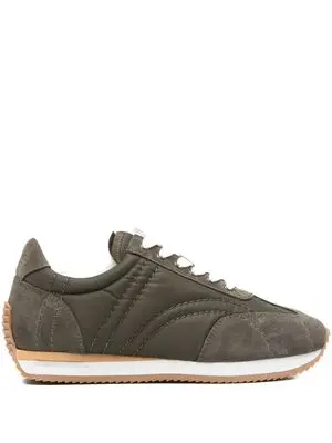 TOTEME Green Quilted Lace-up Sport Sneakers - Multicolor