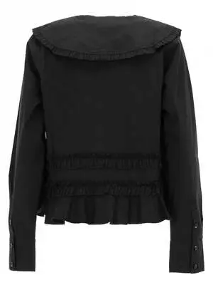 GANNI Ruffled Shirt - Black