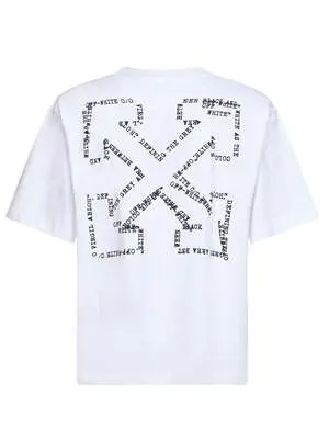 Off-White White Cotton Jersey Type Arrow Skate T-shirt - Multicolor