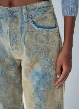 Acne Studios Flocked Denim Jeans - Blue
