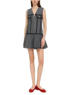 GANNI Cotton Mini Dress - Multicolor
