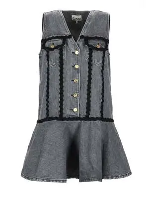 GANNI Cotton Mini Dress - Multicolor