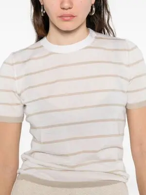 Max Mara Striped Knit T-shirt - Multicolor