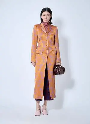 Dries Van Noten Floral Embroidered Tailored Coat