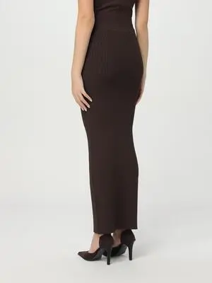 Max Mara Ribbed Maxi Skirt - Brown