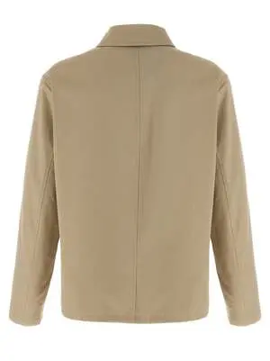 Burberry Waterproof Gabardine Jacket With Embroidered Equestrian Knight Design