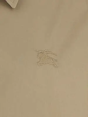Burberry Waterproof Gabardine Jacket With Embroidered Equestrian Knight Design