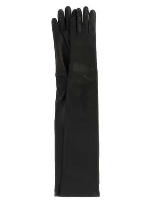Prada Nappa Leather Gloves - Black