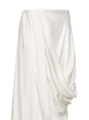 MAISON MARGIELA Asymmetric Draped Cupro Midi Skirt