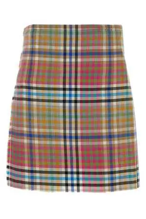 VIVIENNE WESTWOOD Embroidered Wool Mini Skirt - Multicolor