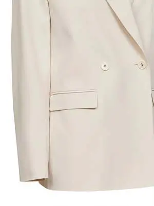 Isabel Marant Étoile Ecru Fluid Crepe Double-breasted Blazer - Multicolor