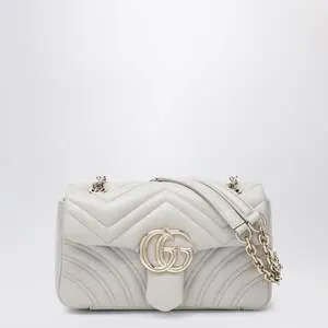 Gucci GUCCI Small White GG Marmont Shoulder Bag Gray