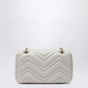 Gucci Small White Gg Marmont Shoulder Bag - Gray