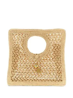 Jacquemus Le Petit Carre Spiaggia Raffia Handbag