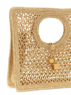 Jacquemus Le Petit Carre Spiaggia Raffia Handbag