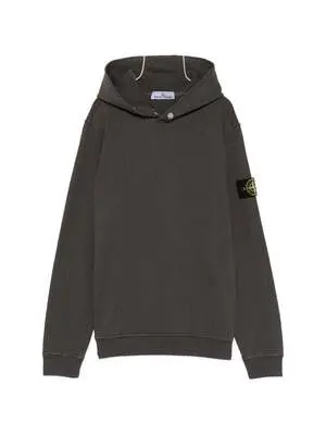 Stone Island Logo Cotton Hoodie - Multicolor