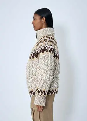 Moncler Chunky Knit Zip-up Cardigan
