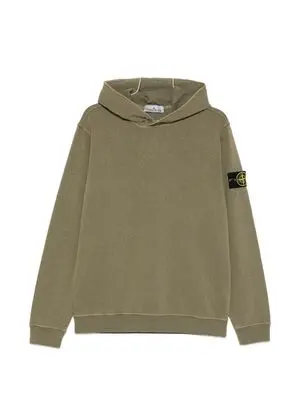 Stone Island Logo Cotton Hoodie - Multicolor