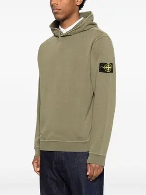 Stone Island Logo Cotton Hoodie - Multicolor