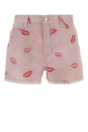 Isabel Marant Étoile Printed Denim Shorts - Multicolor