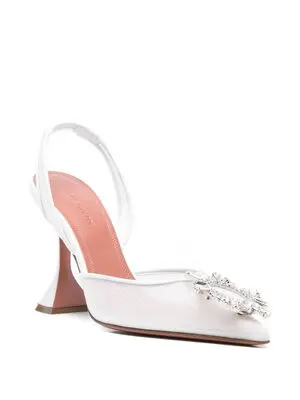 Amina Muaddi Begum Embellished Slingback Pumps - Multicolor