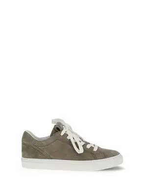Brunello Cucinelli Suede Lace-up Sneakers With Precious Loop Detail