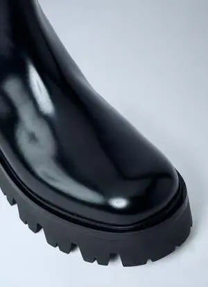 Prada Logo Plaque Chelsea Boots