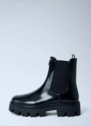Prada Logo Plaque Chelsea Boots