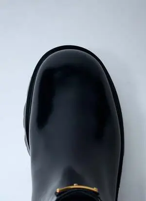 Prada Logo Plaque Chelsea Boots