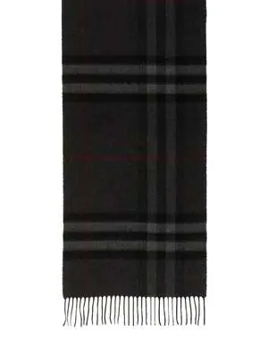 Burberry Cashmere Check Scarf - Black