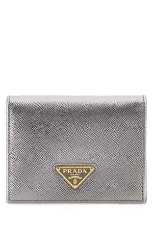 Prada Leather Wallet - Silver
