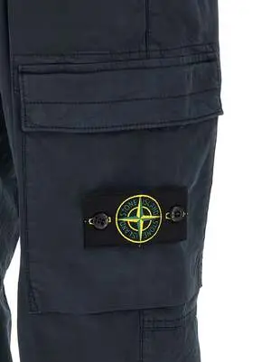 Stone Island Garment-dyed Stretch Cotton Twill Cargo Pants
