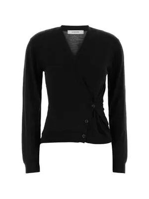 LEMAIRE V-neck Long Sleeve Wrap Jumper