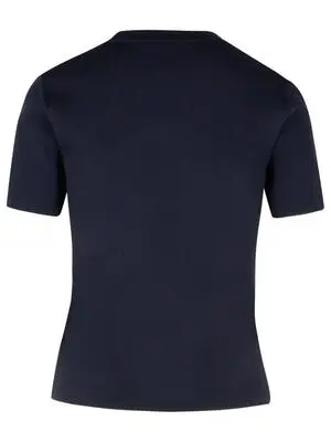 Max Mara Segale Viscose Blend T-shirt With Logo - Blue