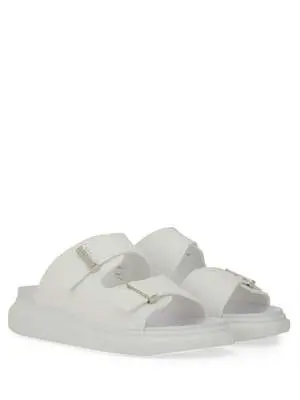 Alexander McQueen Hybrid Double Buckle Sandal - Silver