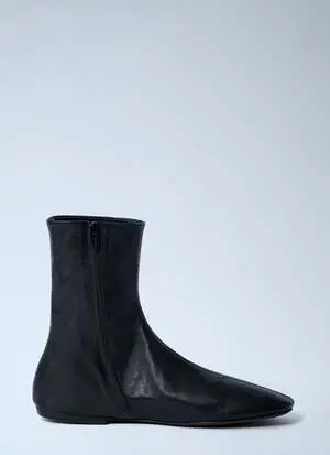 Dries Van Noten Leather Ankle Boots - Black
