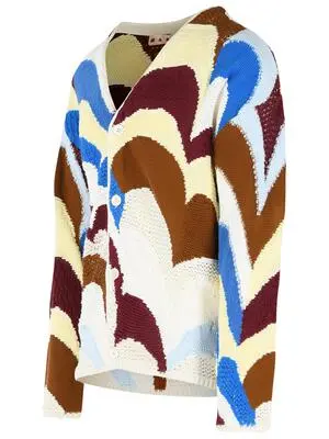 Marni Crochet Finish V-neck Cardigan - Multicolor